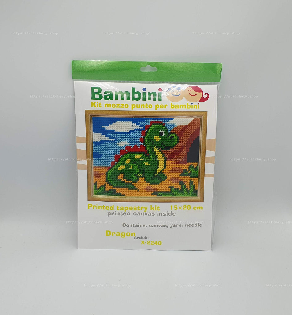 DIY Needlepoint Kit "Dragons" 5.9"x7.9" | stitchery.shop