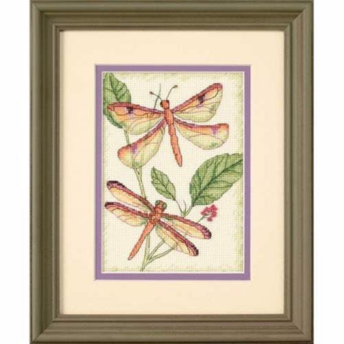 DIY "Dragonfly Duo" 5.1"x7.1" | stitchery.shop