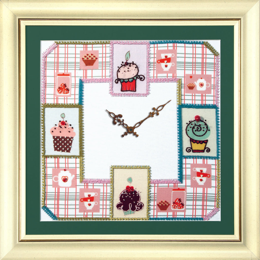 DIY Beadwork kit "Clock with cakes" | stitchery.shop