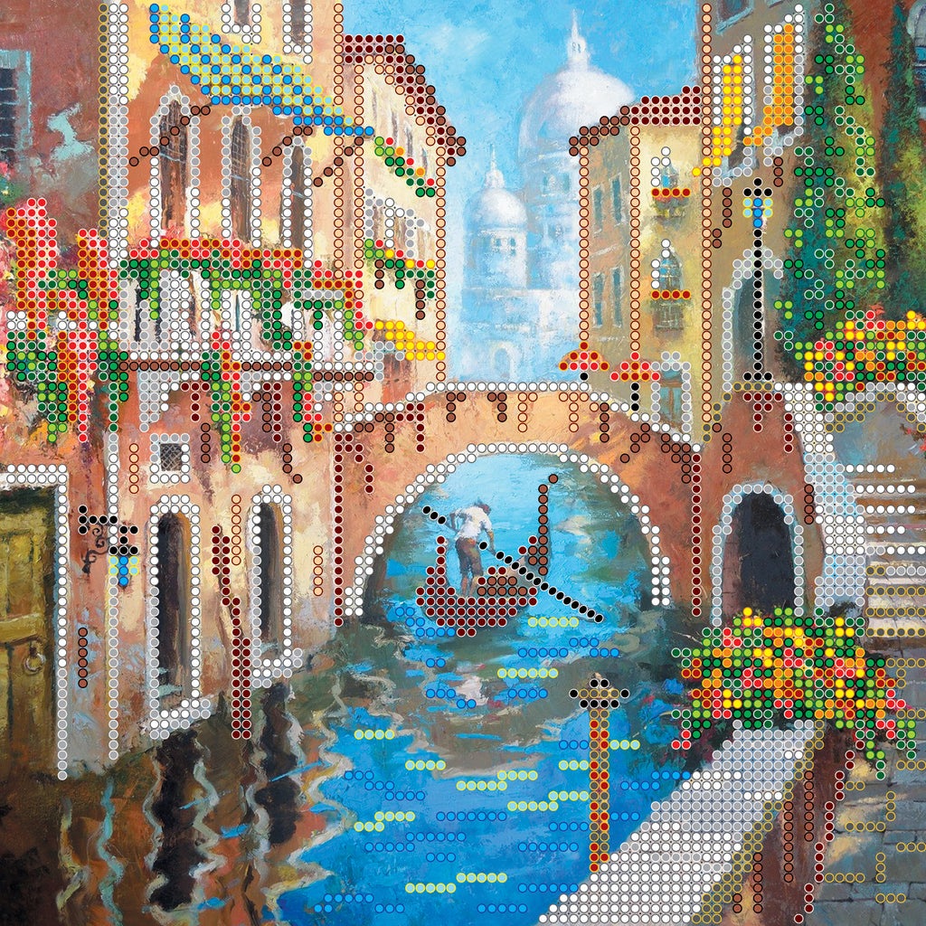 Canvas for bead embroidery "Venice" 7.9"x7.9" / 20.0x20.0 cm ...