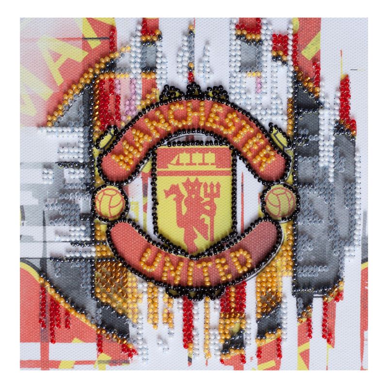 DIY Bead Embroidery Kit "FC Manchester United" 5.9"x5.9" / 15.0x15.0 c ...