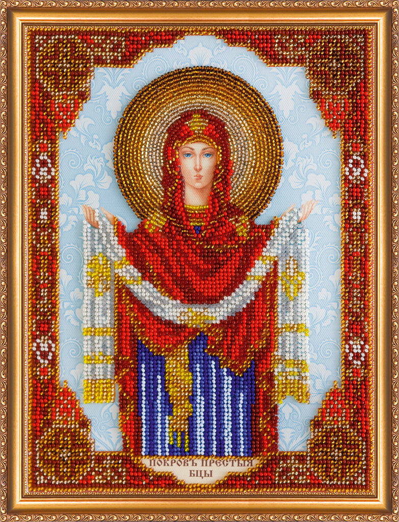 DIY Bead Embroidery Kit "Icon «Protection of the Blessed Virgin»" 7.5 ...