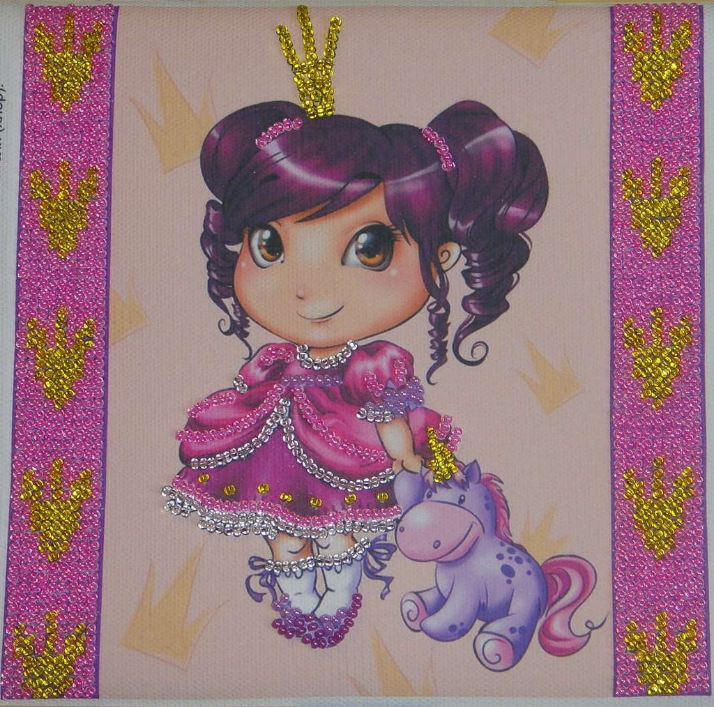 DIY Bead Embroidery Kit "Adele" 5.9"x5.9" / 15.0x15.0 cm | stitchery.shop