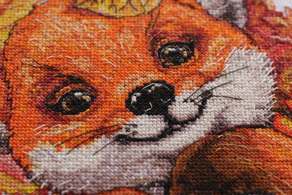 DIY Cross Stitch Kit "First autumn" 9.4"x14.2" | stitchery.shop