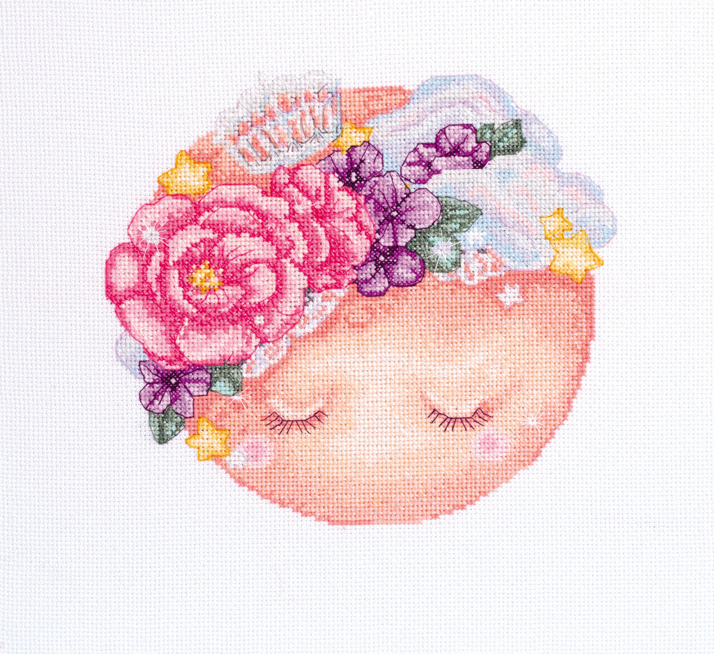 DIY Cross Stitch Kit "Full moon" 8.3"x7.5" | stitchery.shop