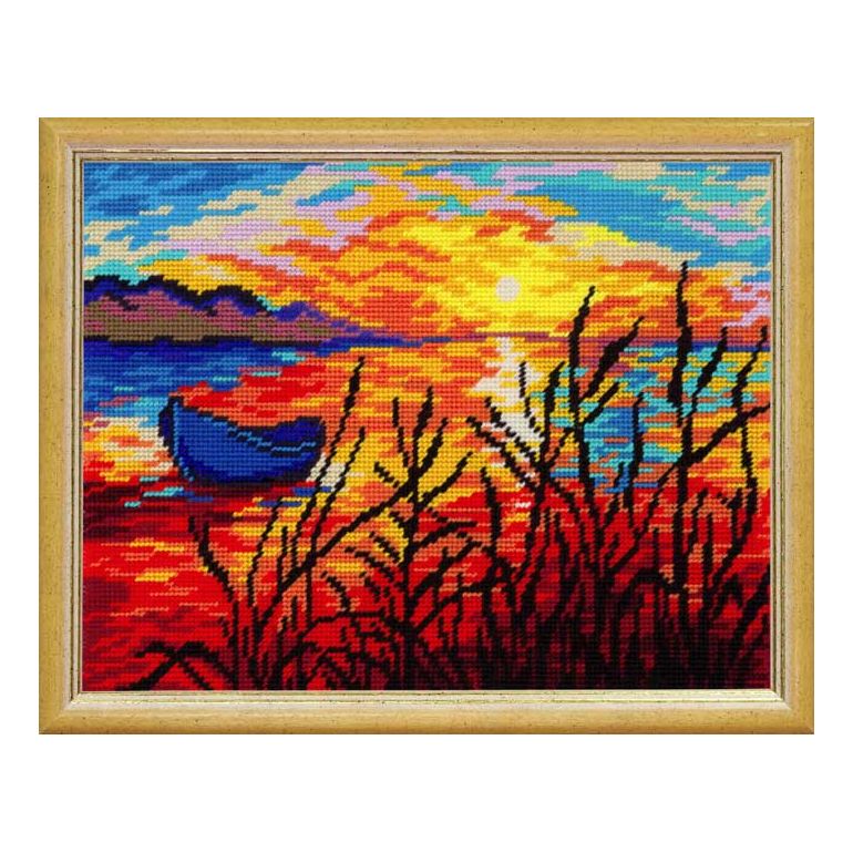 DIY Needlepoint Kit "Sunset" 14.2"x18.5" | stitchery.shop