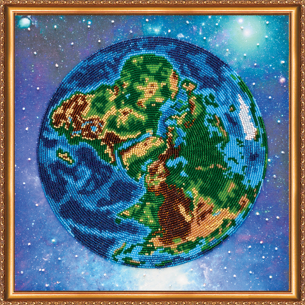 DIY Bead Embroidery Kit "The Earth" 11.8"x11.8" / 30.0x30.0 cm ...